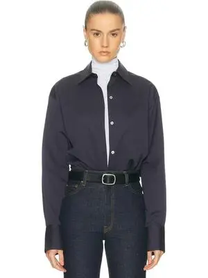 Renggli Cotton Silk Button Up Top - Midnight