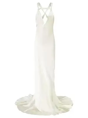 LUDOVIC DE SAINT SERNIN Carrie Criss-cross Dress - White
