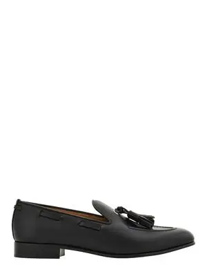 FERRAGAMO Loafer With Tassel Detailing - Black