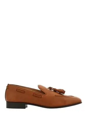 FERRAGAMO Loafer With Tassel Detailing - Brown