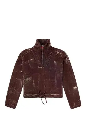 DIESEL® M-marcellette Half-zip Sweater - Brown