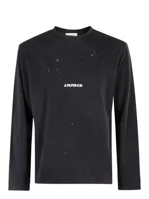 A PAPER KID Logo-print T-shirt - Black