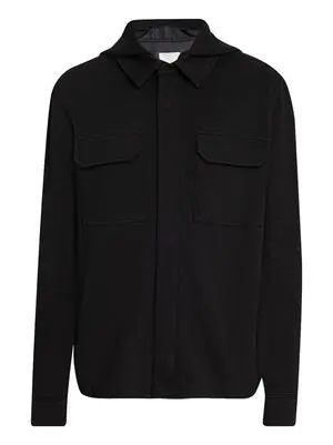 Simkhai Travis Hooded Shirt Jacket - Black
