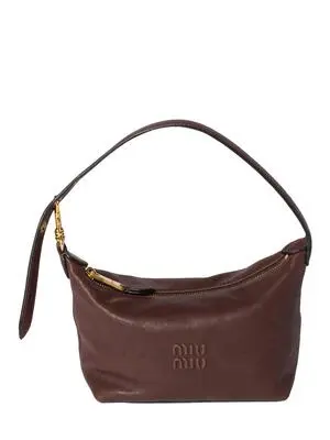 Miu Miu Spirit Nappa Leather Pouch Bag - Brown