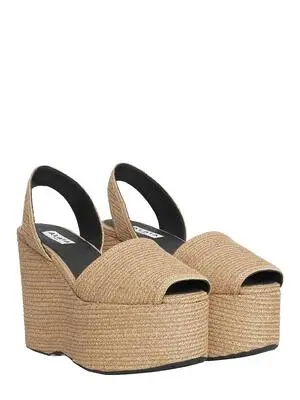 Alaïa Slingback Wedge - Naturel