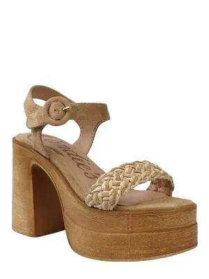 CANDIE'S Zaide Platform Sandals - Natural Leather
