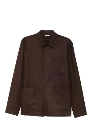 MANUEL RITZ Patch-pocket Shirt Jacket - Brown