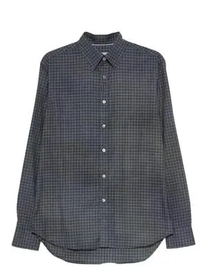 Canali Checked Shirt - Blue