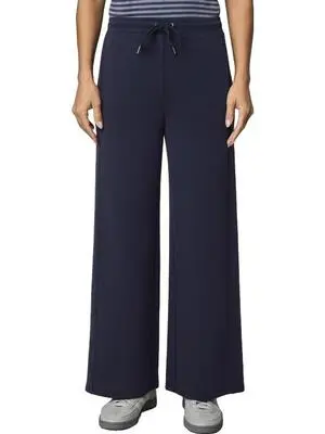 Splendid Scubasoft Wide Leg Drawstring Pants - Navy Blue