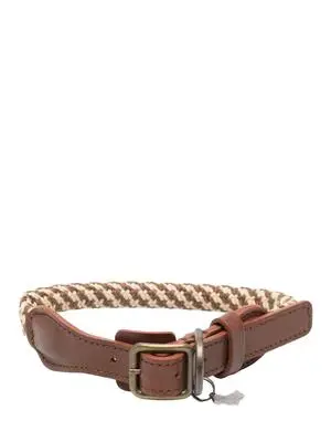 POLDO DOG COUTURE Braided Charm Pet Accessory - Brown