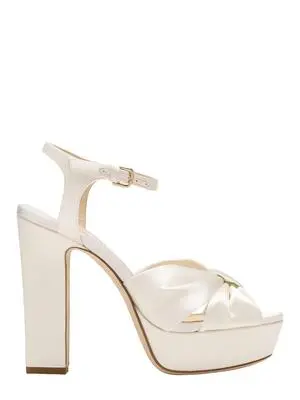 JIMMY CHOO Heloise Platform Sandals - Ivory