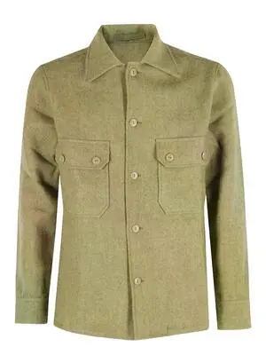 FORTELA Front-pockets Wool Shirt Jacket - Green