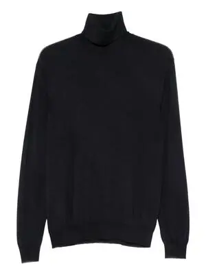 Malo Roll-neck Sweater - Black