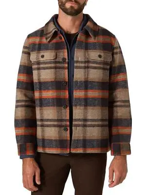 7 Diamonds Townsend Plaid Overshirt - Camel
