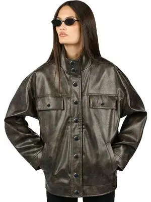 WEWOREWHAT 90's Leather Jacket