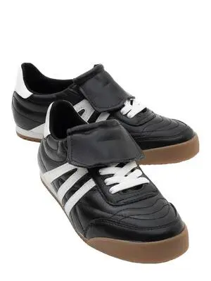 PROLOGUE SHOES Bria Sneakers - Black Faux Leather