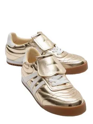 PROLOGUE SHOES Bria Sneakers Gold Faux Leather