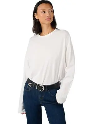 WeWoreWhat Boxy Long Sleeve Tee - Classic White