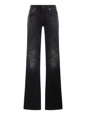 Balenciaga Faded Wide-leg Trousers - Black