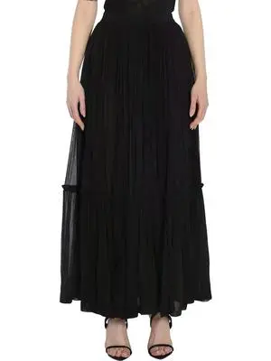 Saint Laurent Ruffled Maxi Skirt - Black