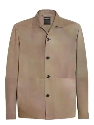 Zegna Buttoned Chore Jacket - Brown