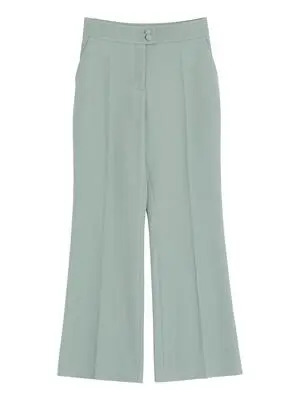 Valentino Garavani Wool Twill Flared Trousers - Blue