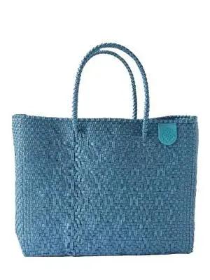 TIN MARIN Maui Medium Woven Resort Crossbody Bag - Blue