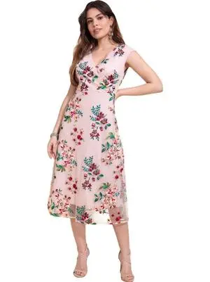 ALIE STREET LONDON Grace Midi Dress - Blushing Blooms