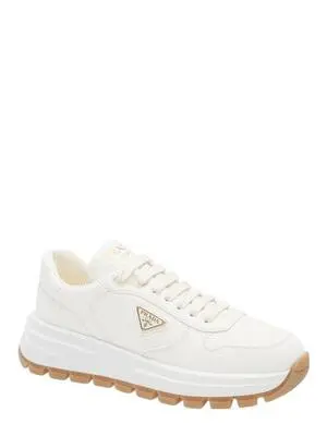 Prada Prax Leather Sneaker - Avorio