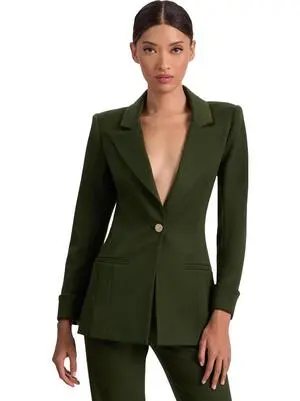 Alice + Olivia Burns Fitted Blazer - Green