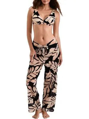 MIMI FLAMINGO Riley Tie-front Mesh Cover-up Pants - Sonder