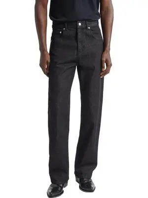SECOND / LAYER Big Papi Relaxed Straight Leg Jeans - Black Stone Wash