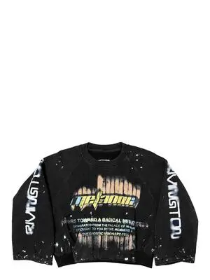 RIVINGTON ROI REBIS Radical Paper Rose Crewneck - Black
