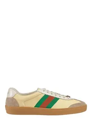 Gucci G74 Web Low Top Sneaker - Cream