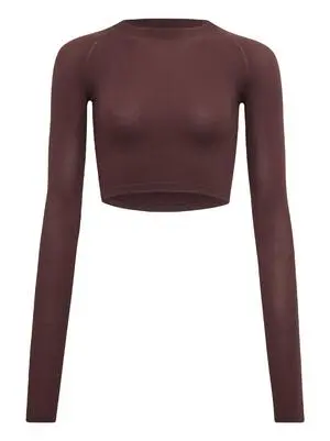 Alaïa Crop Top Long-sleeve - Brown