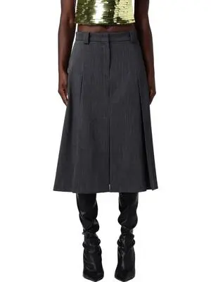 N° 21 A-line Midi Skirt - Grey