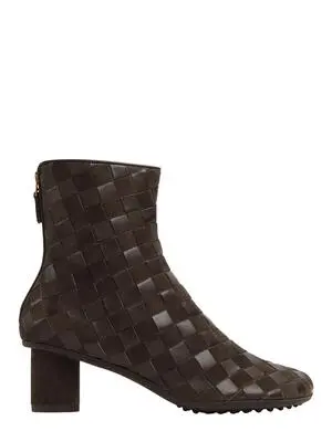 BOTTEGA  VENETA Intrecciato Ankle Boots - Fondant