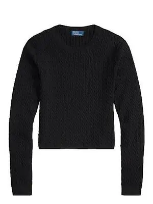 Polo Ralph Lauren Slim-fit Cable-knit Jumper - Polo Black