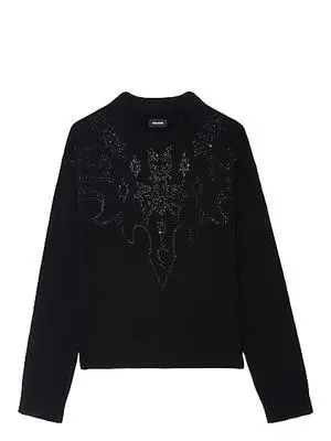 Zadig&Voltaire Rhinestone-embellished Cashmere Jumper - Black