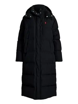 Polo Ralph Lauren Brand-embroidered Relaxed Fit Shell-down Coat - Polo Black