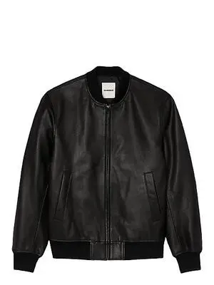 SANDRO Regular-Fit Leather Jacket
