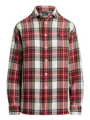 Polo Ralph Lauren Plaid Relaxed-fit Cotton Shirt - 1957 Red-cream-green