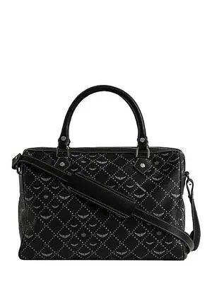 Zadig&Voltaire Monogram Faux-leather Shoulder Bag - Black