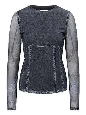 Rag & Bone Miramar Long-sleeve Mesh Top - Wshbk