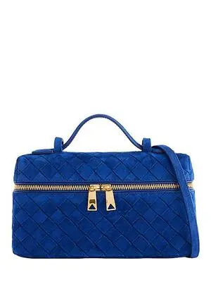Bottega Veneta Suede Cross Body Bag - Blue Royal
