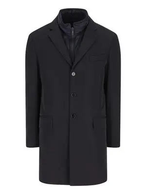 FAY Double Breasted Coat - Blue