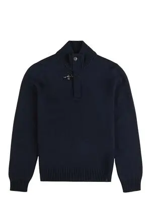 FAY Fine Wool Turtleneck Sweater - Blue