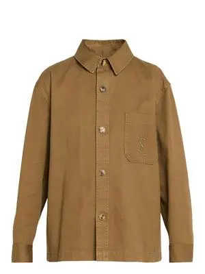 Saint Laurent Bellechasse Pocket Overshirt - Brown