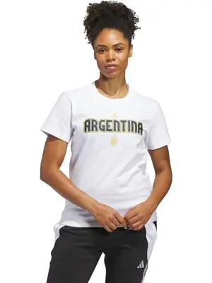 Adidas World Cup 26 Argentina Home Graphic Tee - White