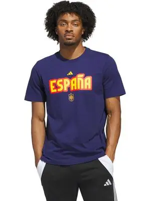 Adidas World Cup 26 Spain Home Graphic Tee - Dark Blue